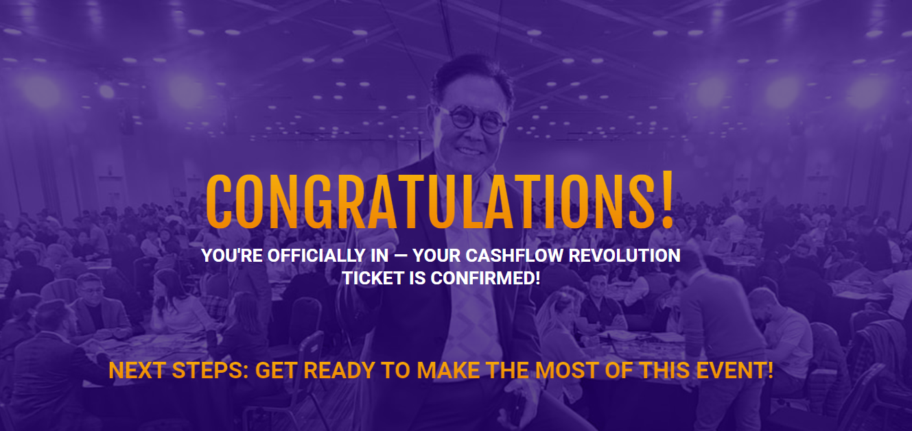 Cashflow Revolution 2025 - Thank You | Purchase